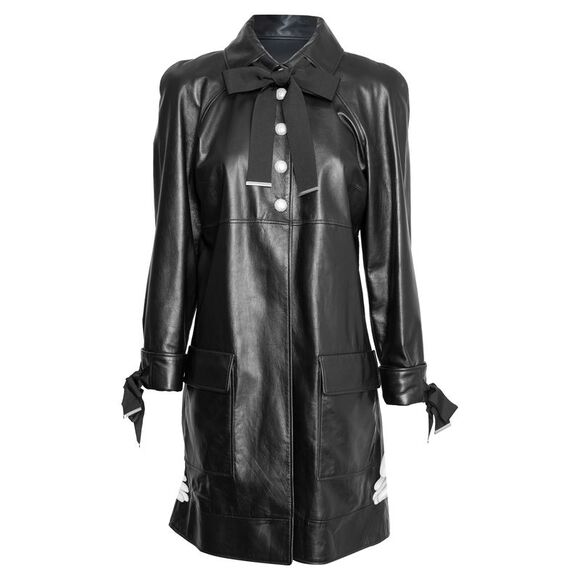 CHANEL | Jackets & Coats | Coat With Bow Details | Poshmark